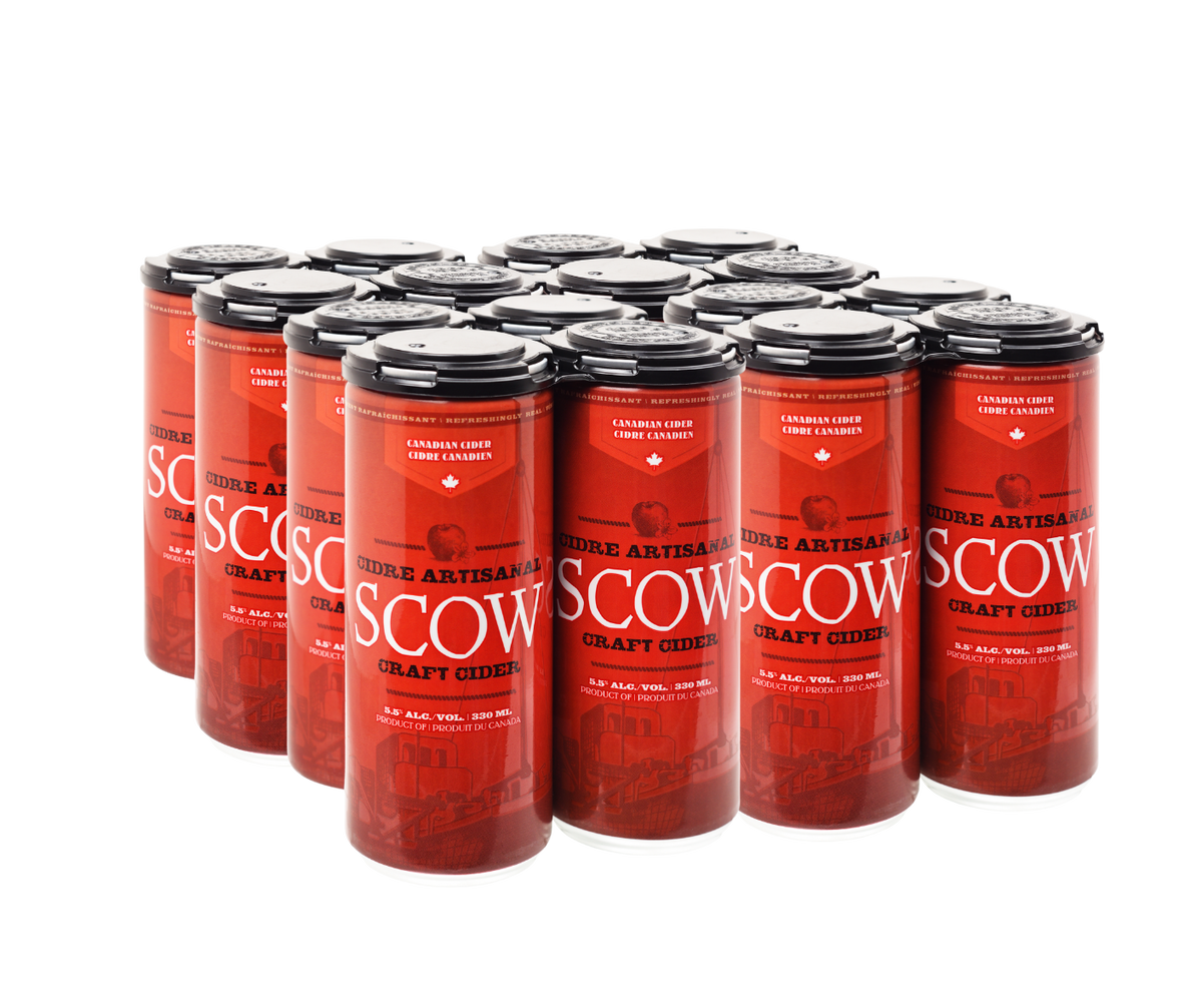 Cidre SCOW Cider 355ml (Box of/Boîte de 16) – Verger Belliveau Orchard